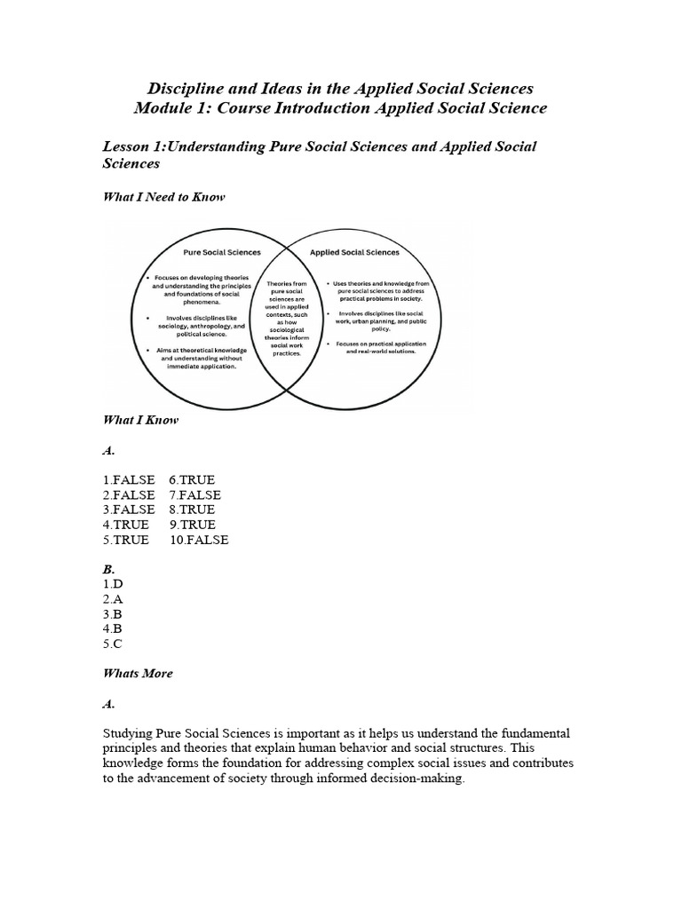 Discipline and Ideas in The Applied Social Science | PDF | Counseling ...