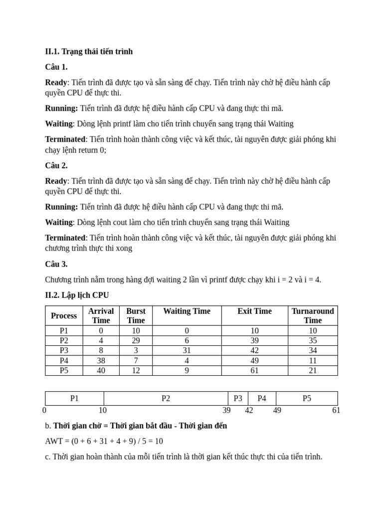 CPU Scheduling | PDF