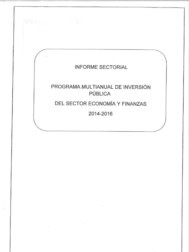 Presupuesto Multianual Inversion Publica 2014 2016 | PDF