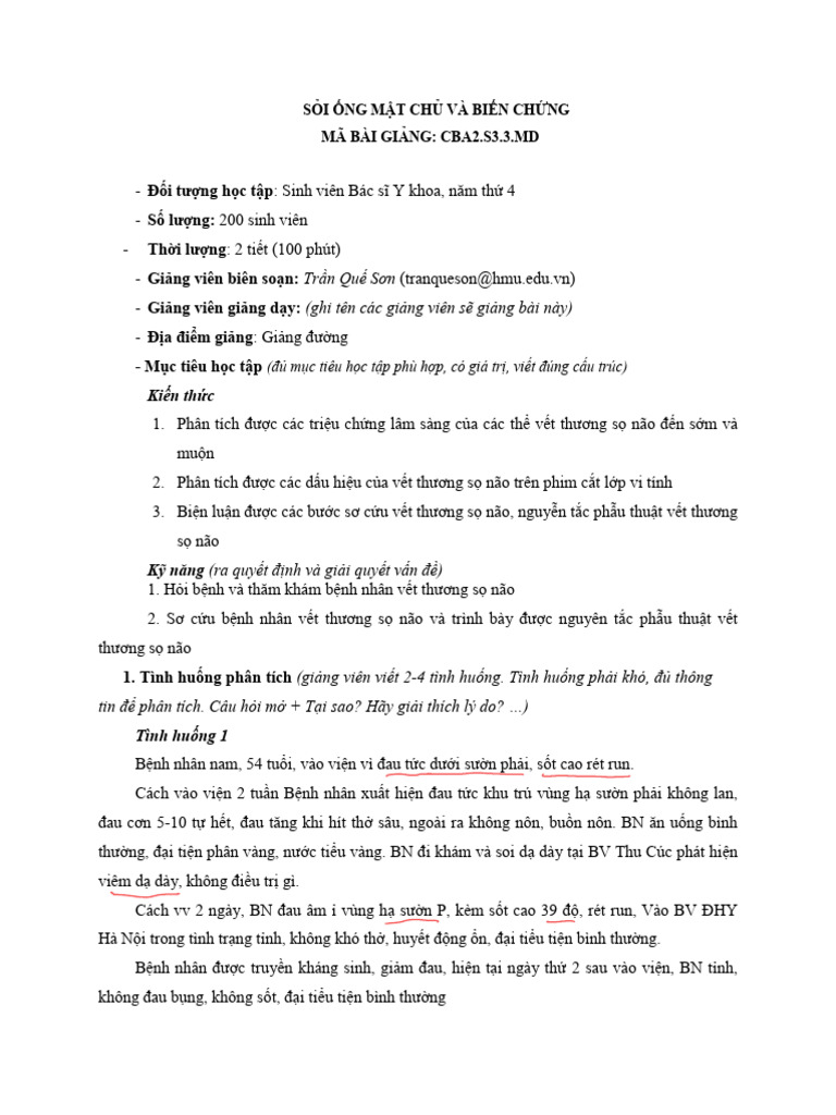 Cba 2 Sỏi Mật Và Biến Chứng | PDF