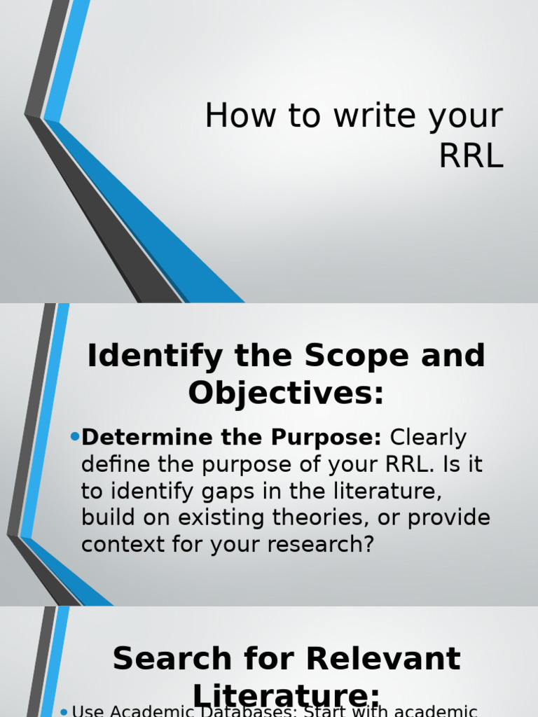 How To Write Your RRL | PDF | Methodology | Science
