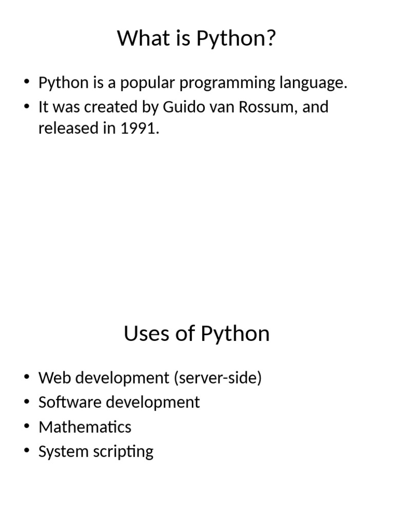 Python Introduction | PDF