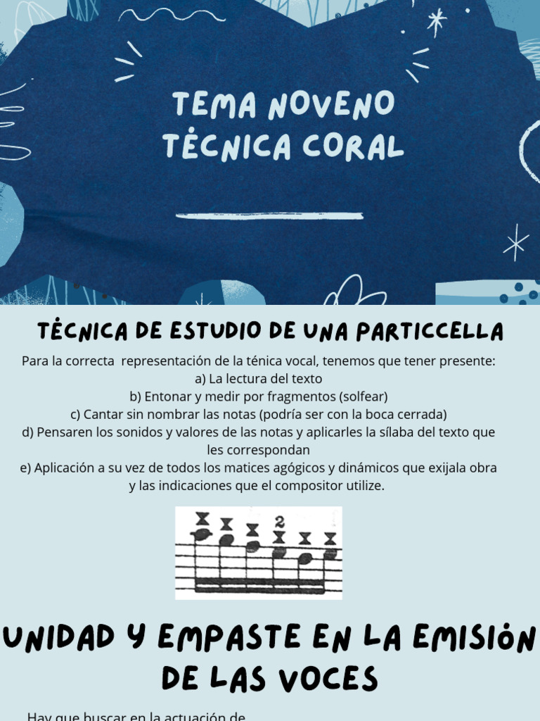 Tema Noveno Técnica Coral | PDF