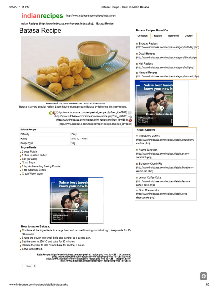 How to Make Batasa at Home | PDF | Cakes | Foods