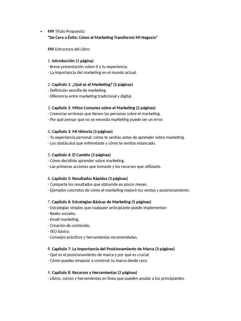 Estructura de Mi Eook | PDF