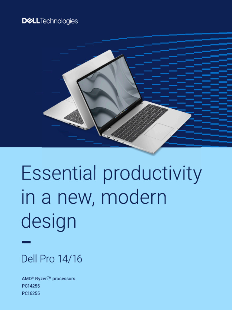 Dell Pro 14 16 Laptop Product Brochure Amd DS | PDF