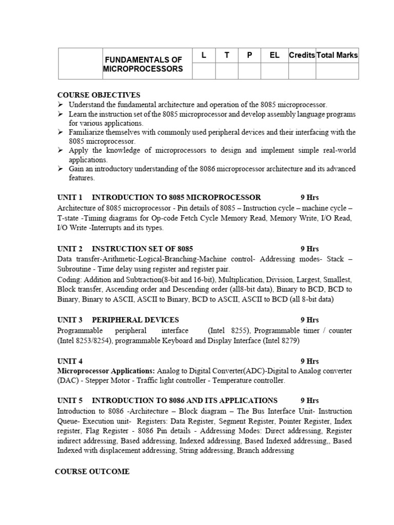 Fundamentals of Microprocessors - Final | PDF | Microprocessor | Central Processing Unit