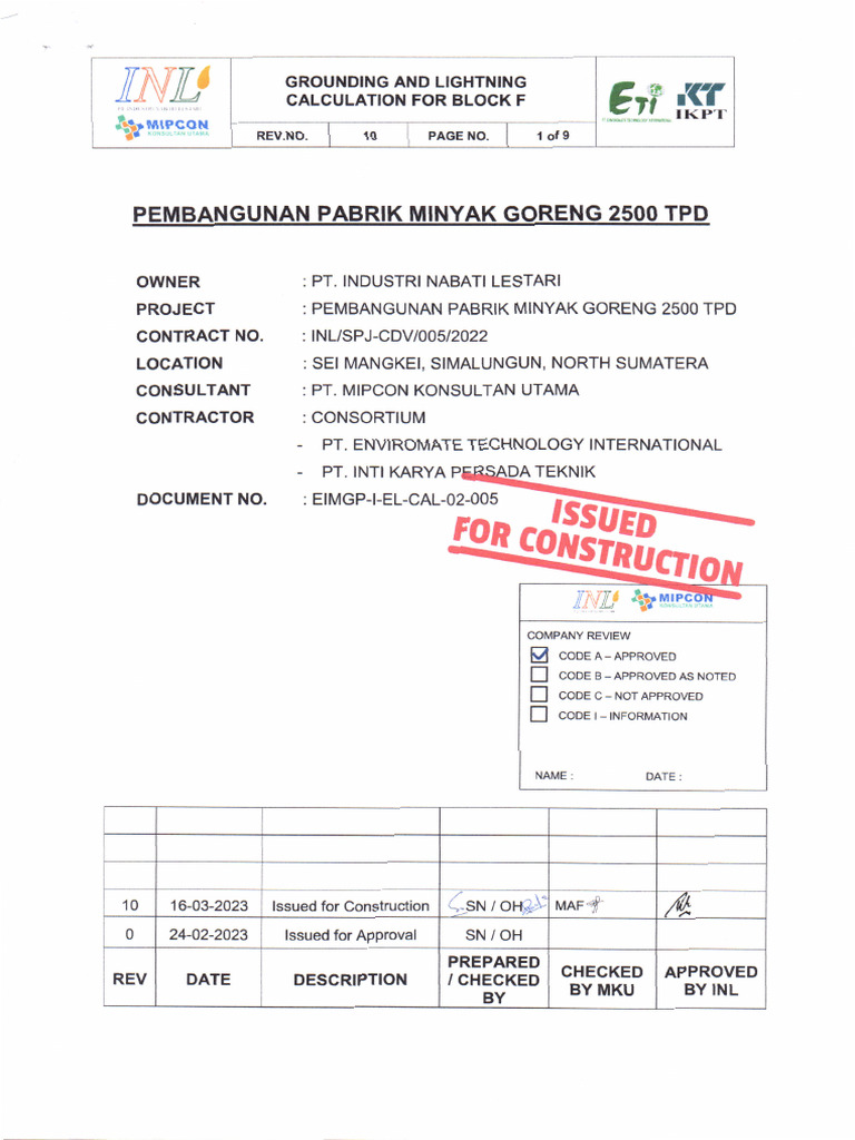EIMGP-I-EL-CAL-02-005 - R10 Grounding - Lightning Calculation For Block ...