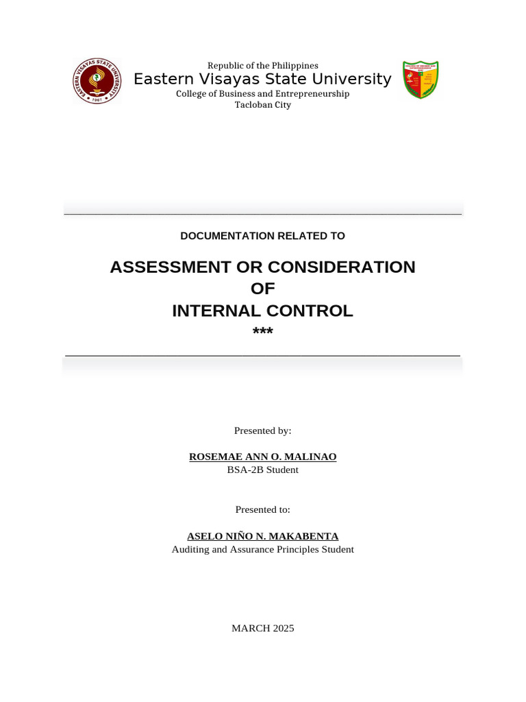 Jollibee Internal Control Documentation | PDF | Internal Control | Risk ...