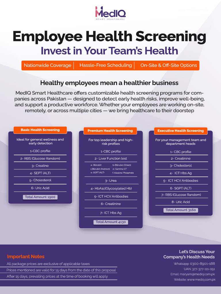 Health Screening Brochure | PDF