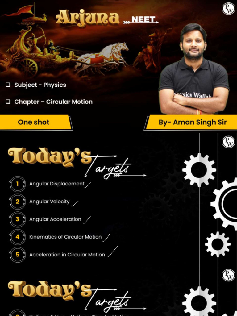 Circular Motion (One Shot) - Class Notes - Arjuna NEET YT | PDF