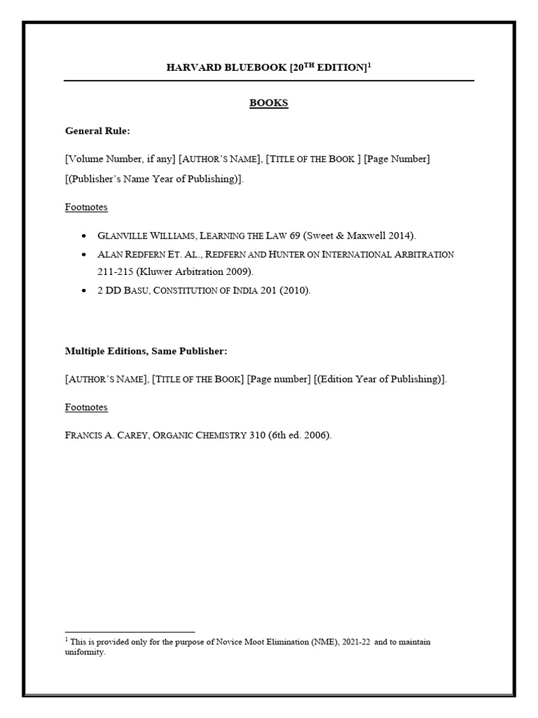 Harvard Bluebook Citation Guide 20th Ed. | PDF | Justice | Crime & Violence