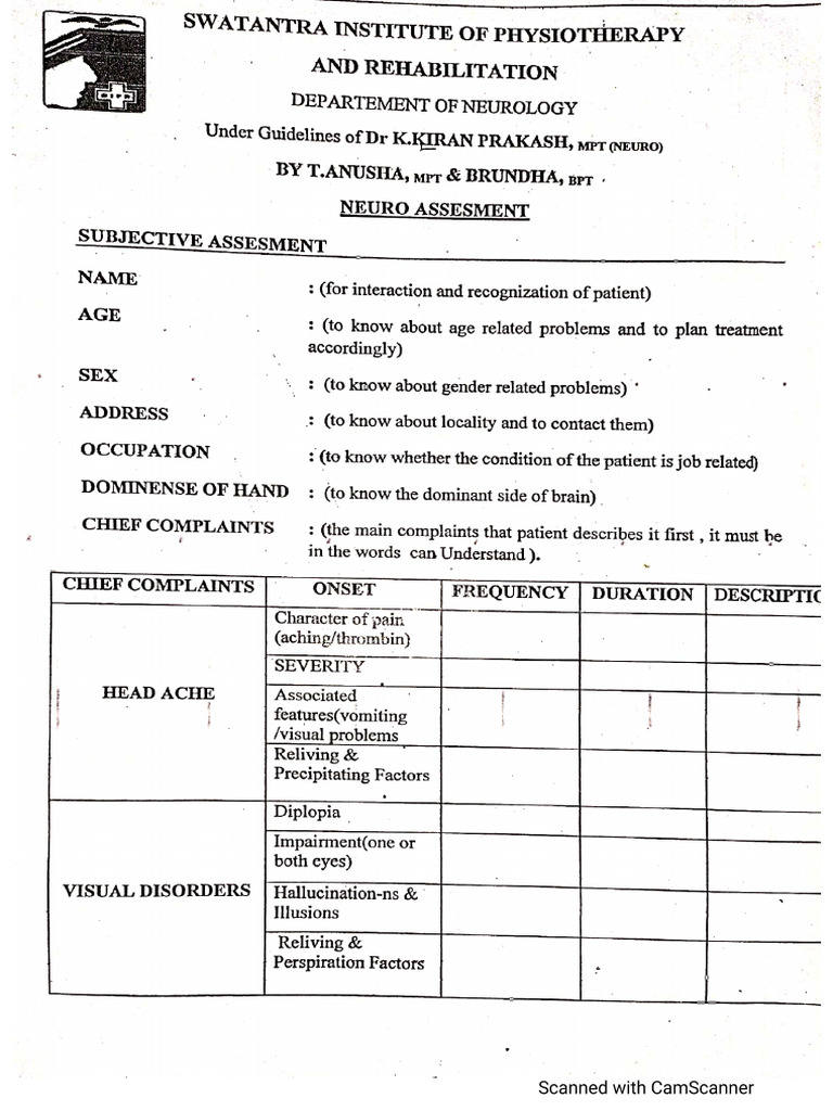 Neuro Assessment | PDF