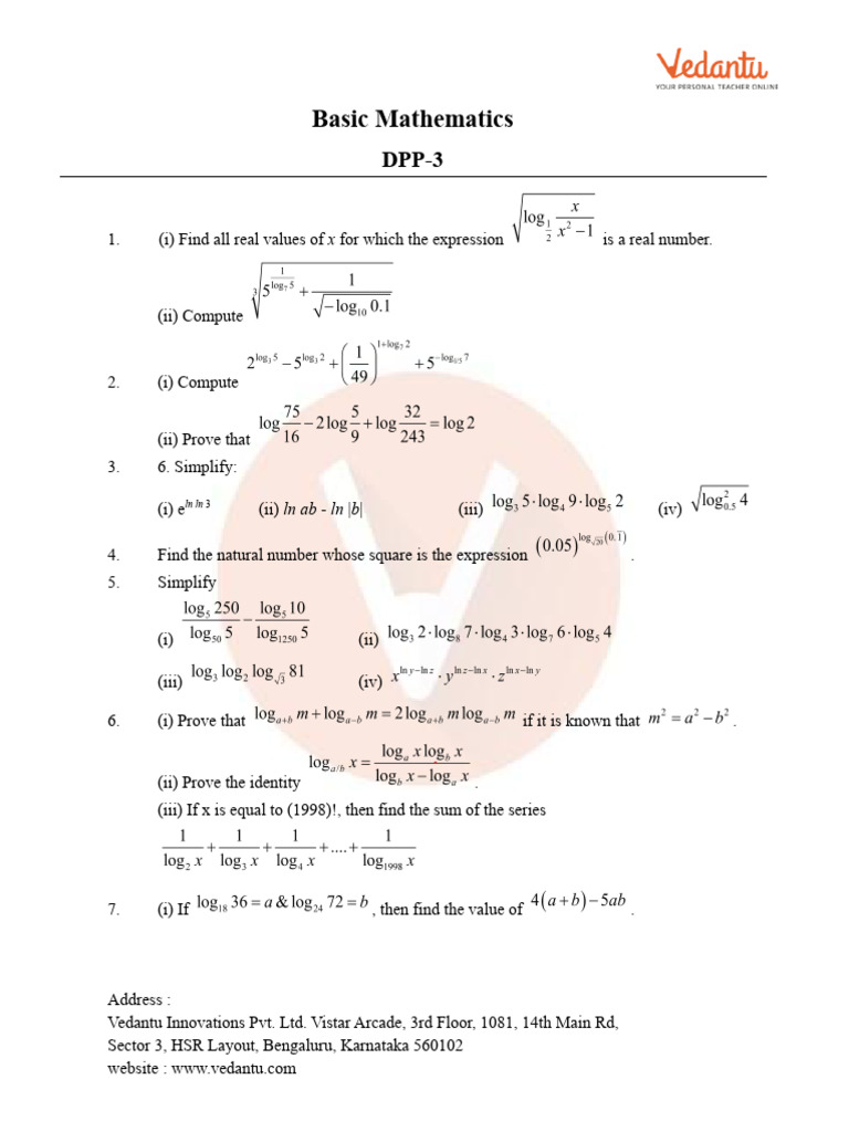 DPP 3 Basic Mathematics | PDF | Numbers | Decimal