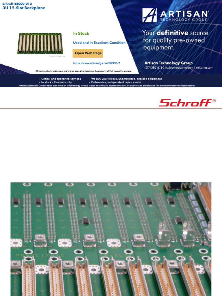 Schroff VME VME64x Backplanes Datasheet | PDF | Electrical Engineering ...
