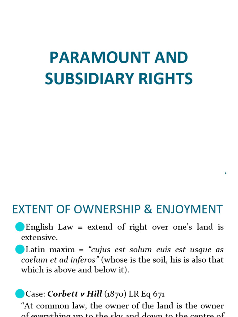 Paramount and Subsidiary Land Rights | PDF | Rock (Geology) | Trespass