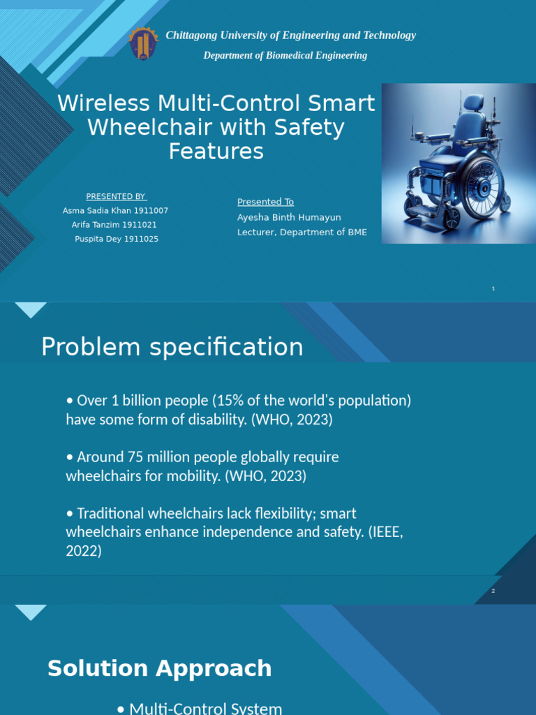 Wireless Multi-Control Smart Wheelchair With Safety Features | PDF ...