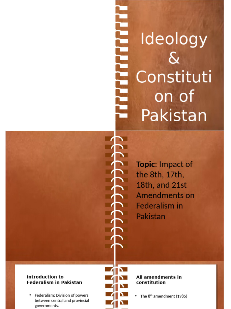 Impact of The 8th, 17th, 18th, and 21st Amendments On Federalism in ...