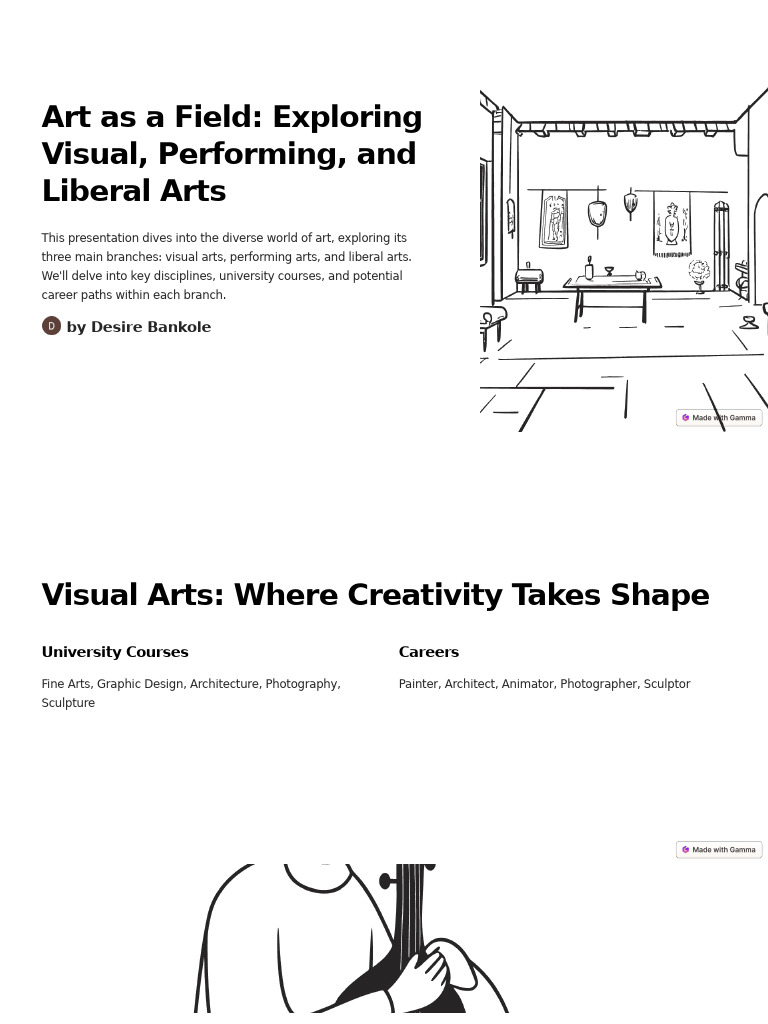 Art As A Field Exploring Visual Performing and Liberal Arts | PDF