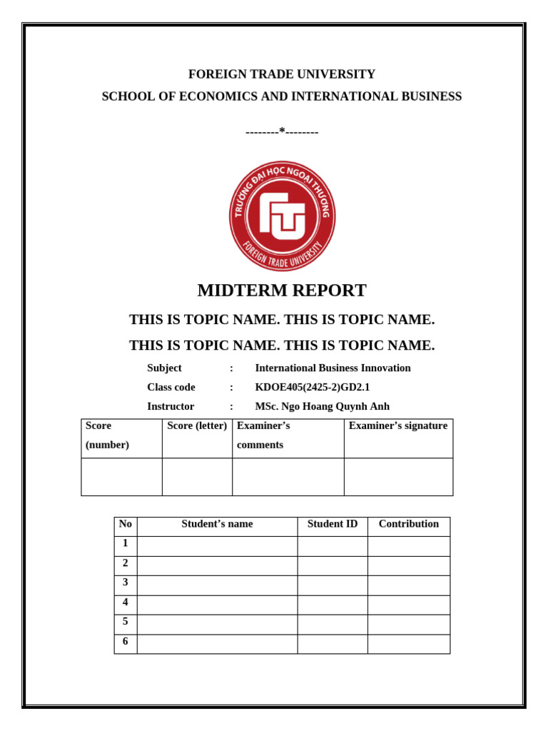 Midterm Report: International Business | PDF
