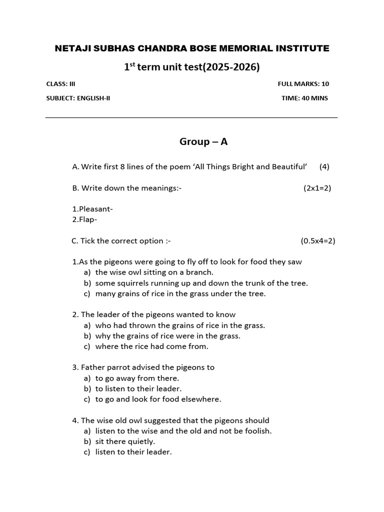 Class-Iii - English II | PDF