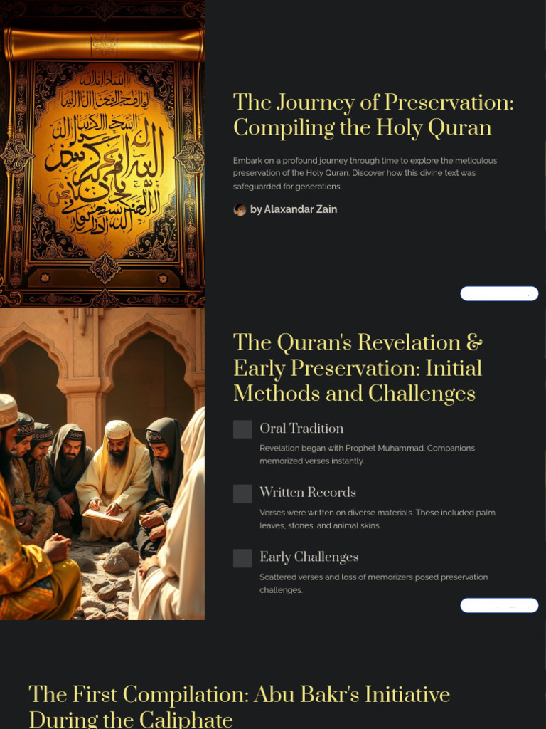 The Journey of Preservation Compiling the Holy Quran | PDF | Abrahamic ...