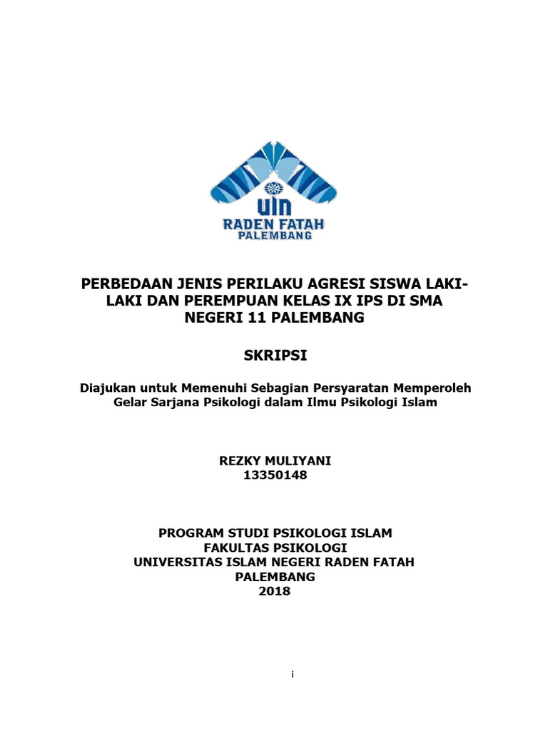 Perbedaan Jenis Perilaku Agresi Siswa LK Dan PR | PDF