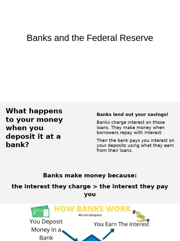 Understanding Banks and the Federal Reserve | PDF | Federal Reserve ...