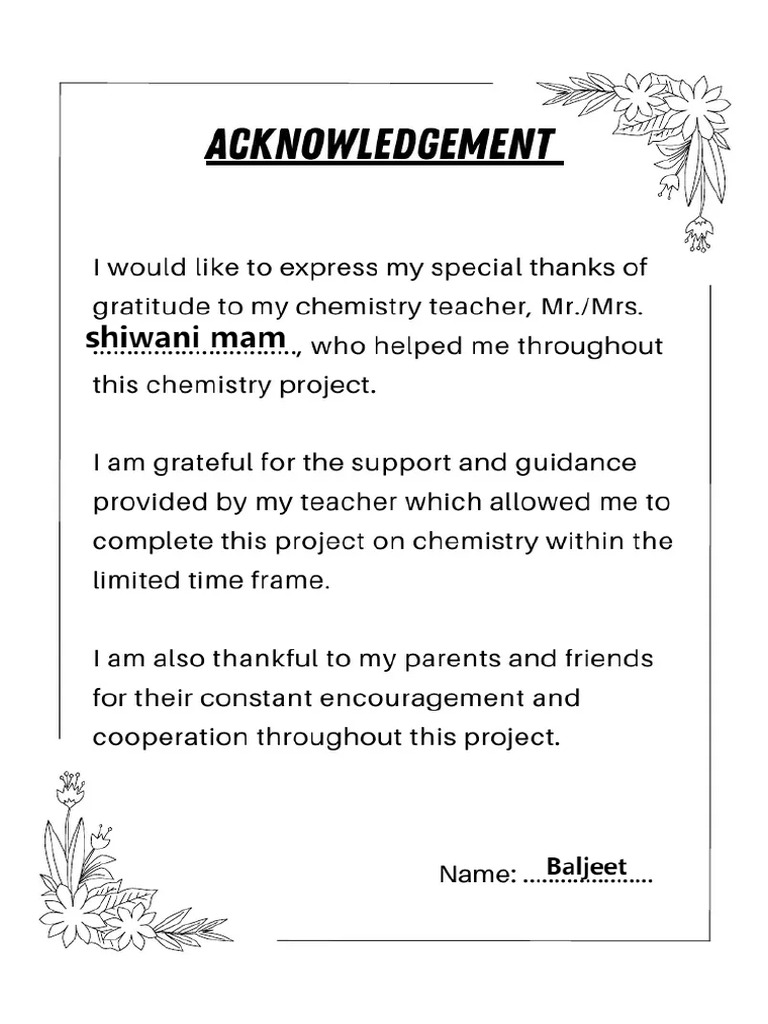 Acknowledgement | PDF