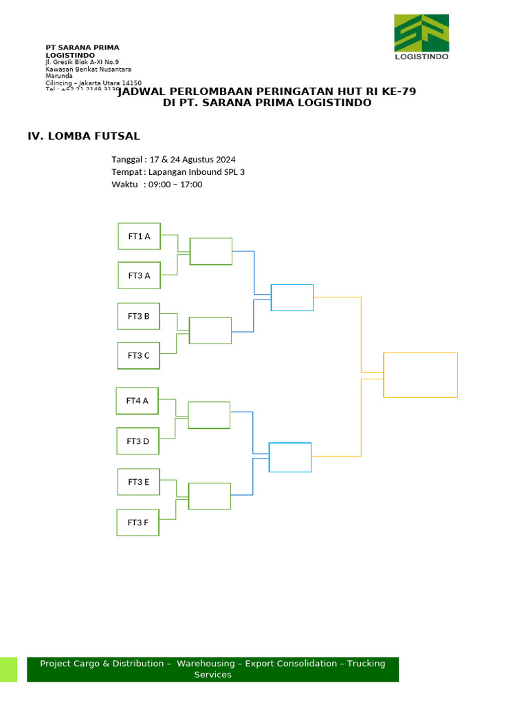 Futsal Competition Schedule HUT RI 79 | PDF