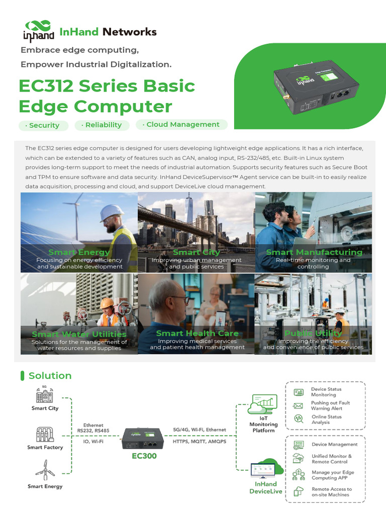 EC312 Series Edge Computer | PDF | Computer Network | Cloud Computing
