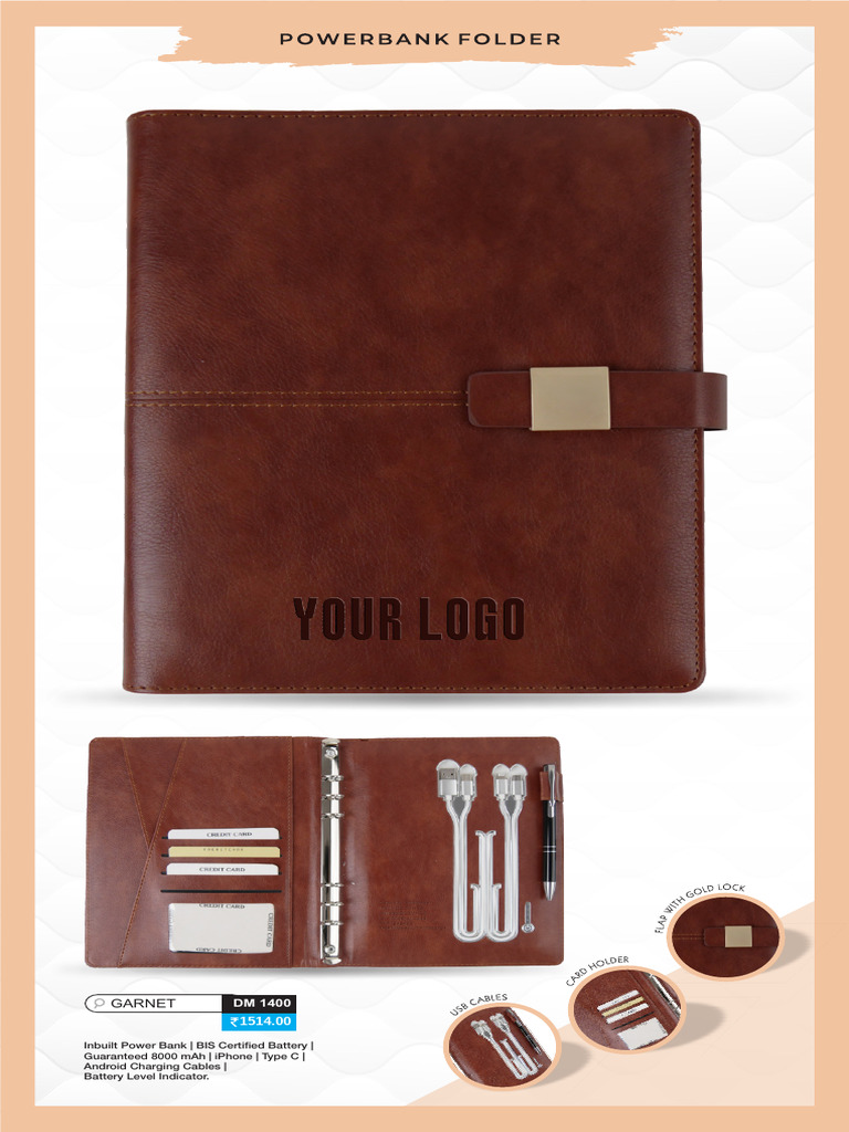 Diary with Inbuilt Power Bank Options | PDF | Personal Digital ...