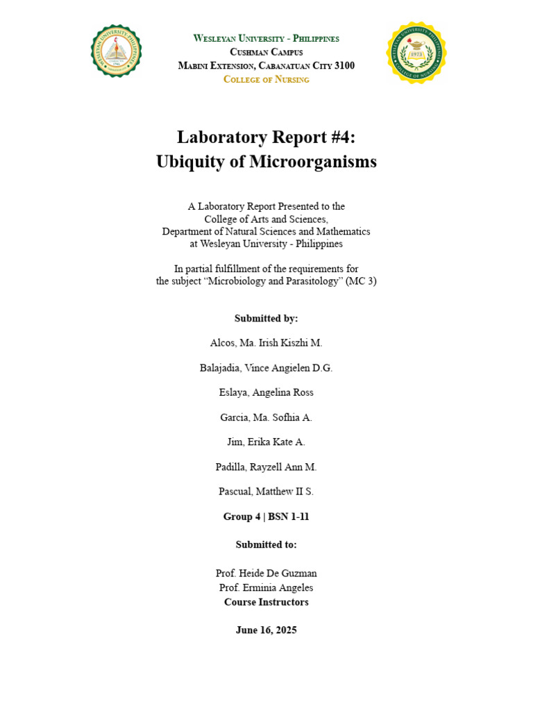 Microbial Ubiquity in Everyday Surfaces | PDF | Microorganism | Infection