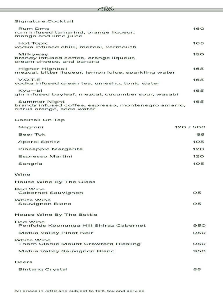 09f6d66a f3c9 4d5f Bf7d 601c56cc6061 Oliv Drinks Menu Per Page | PDF ...