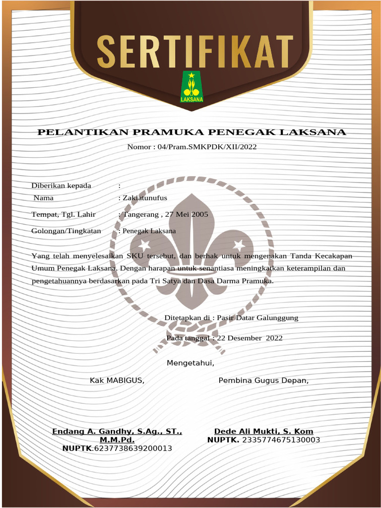 SERTIFIKAT BANTARA | PDF