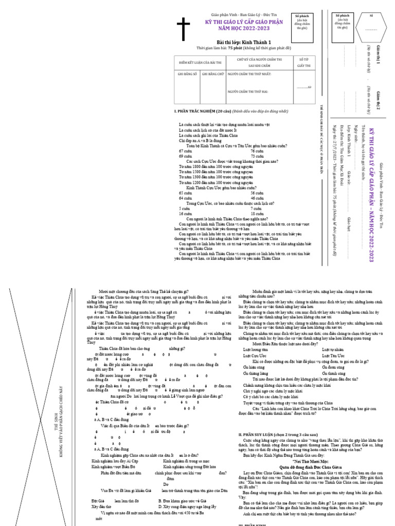 Đề Thi GLGP A3 - Lớp KT1 - Chính Thức | PDF