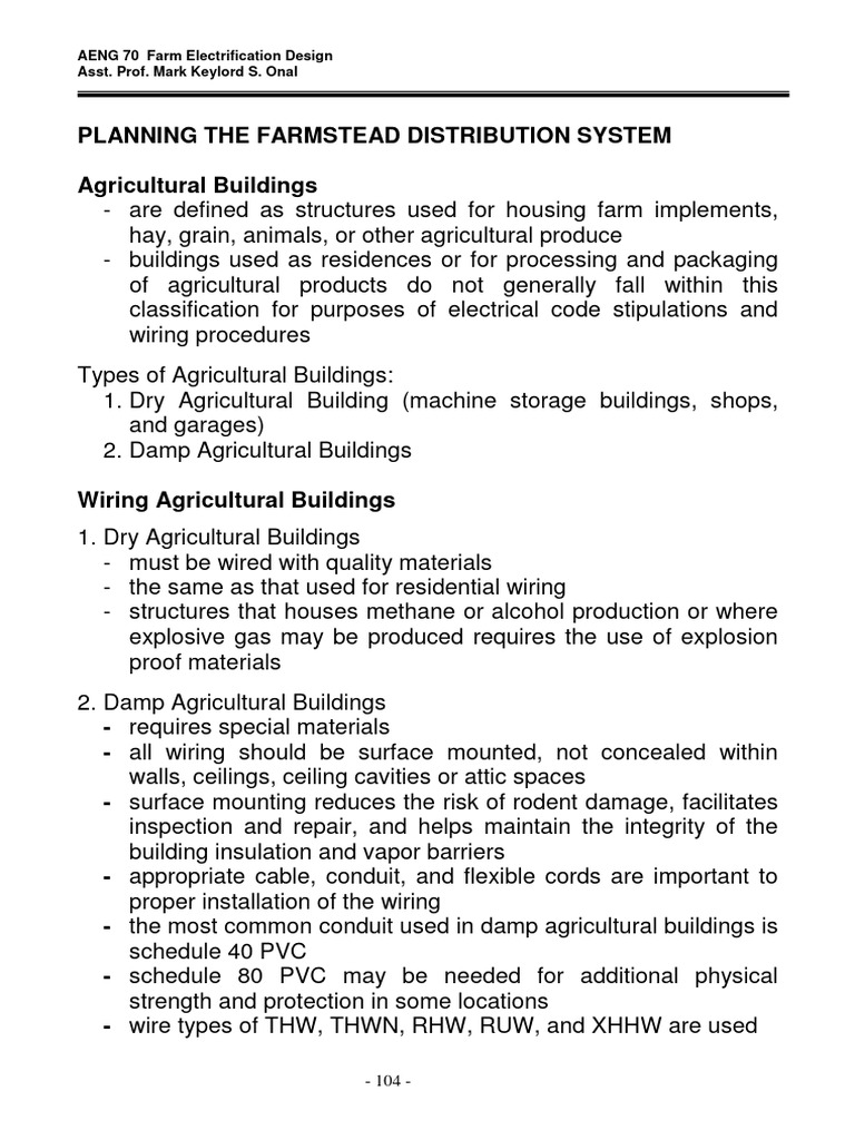Farmstead Planning2 | PDF | Electrical Wiring | Electromagnetism