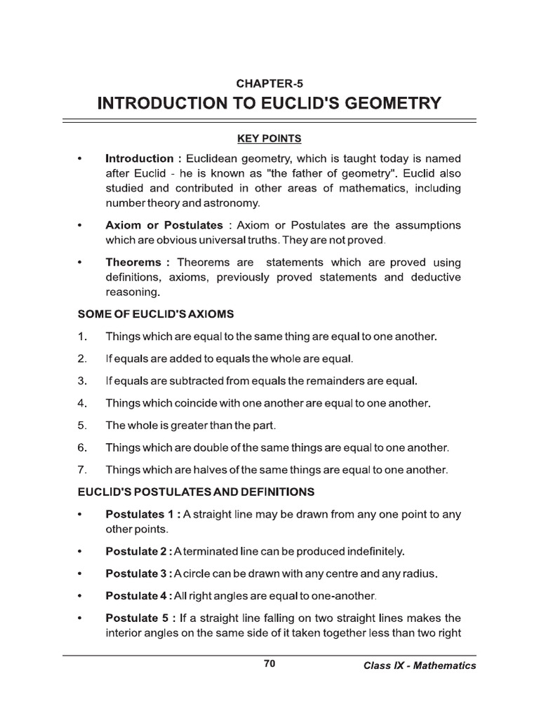 Euclid's Geometry | PDF
