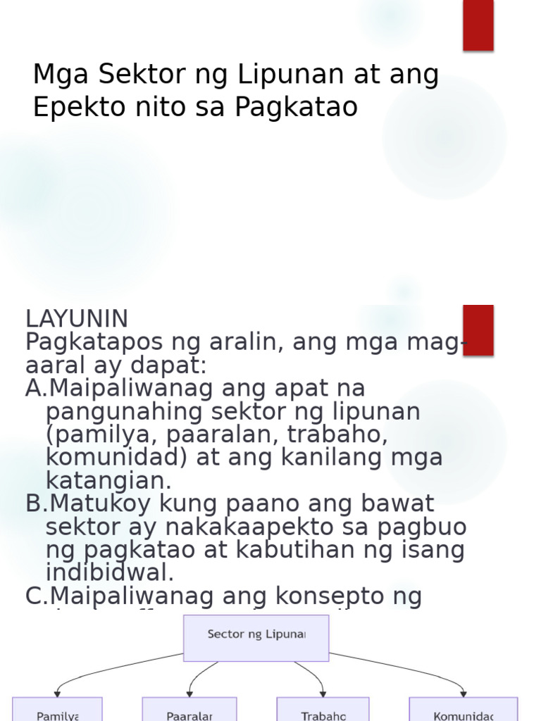 Mga Sektor NG Lipunan at Ang Epekto Nito Sa Pagkatao | PDF