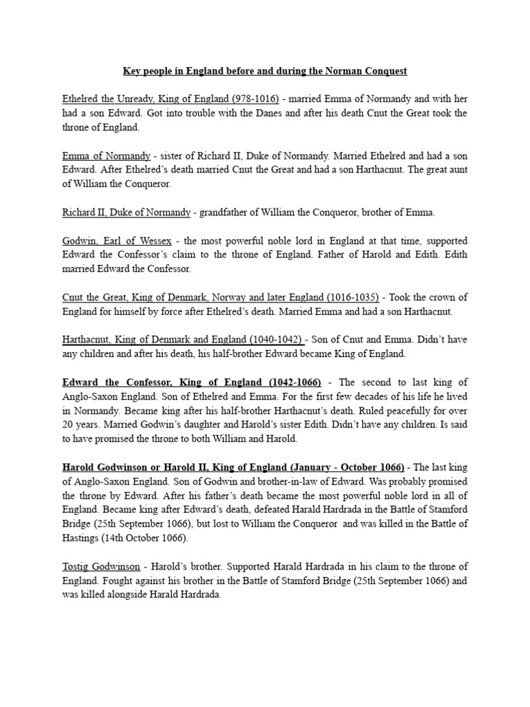 Norman Conquest | PDF | Kingdom Of England | William The Conqueror