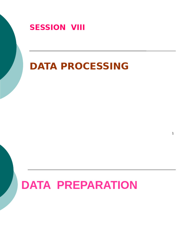 Session 7 Data Processing | PDF | Computing