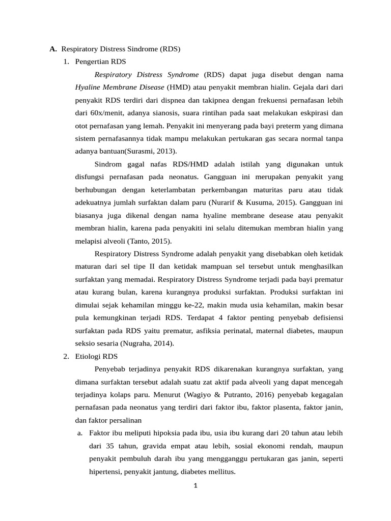 Laporan Kasus Materi Rds | PDF