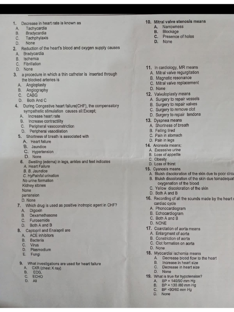 Radiology 20020 Paper 4th Semester | PDF