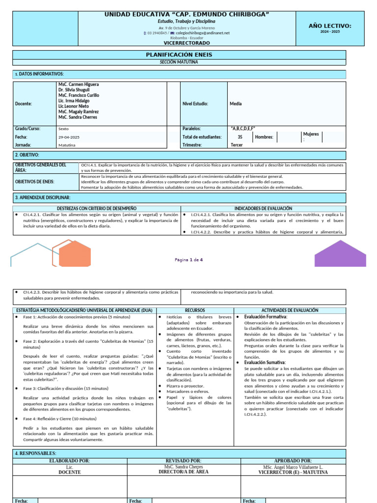 Sandrita2. CCNN - Planificacion Eneis 2t Uecech 24-25 Fotos | PDF ...