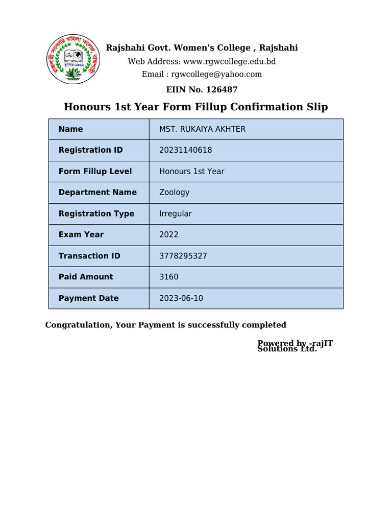 Formfillup Slip | PDF