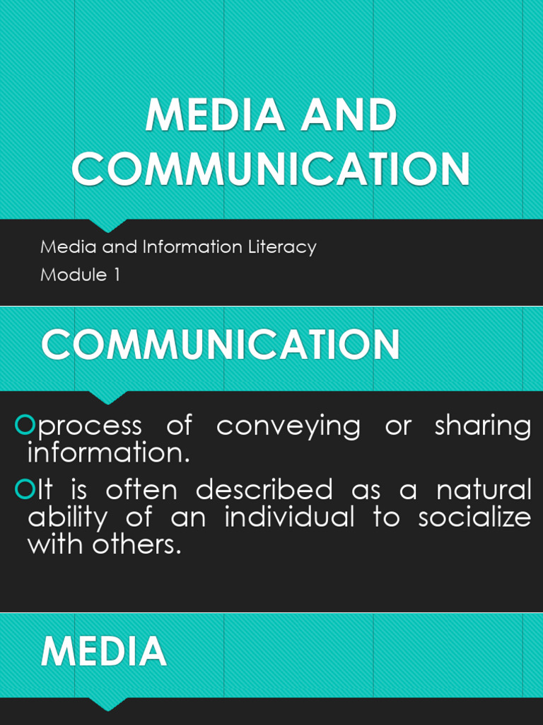 Media and Communication Literacy Guide | PDF | Communication | Human ...