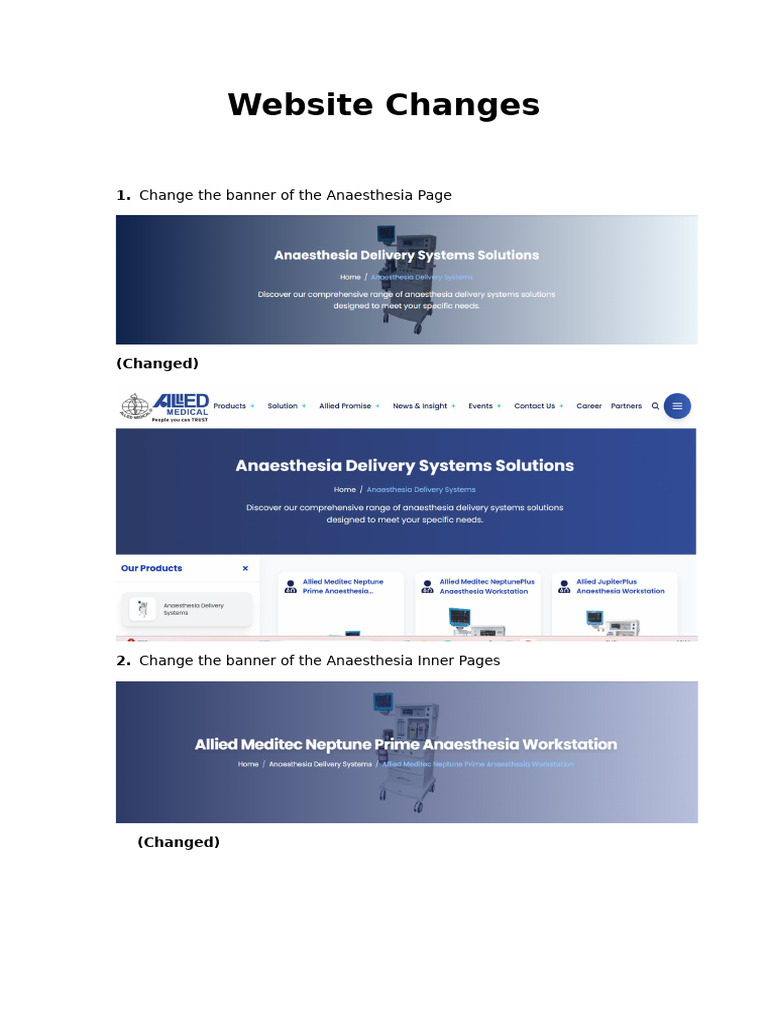 Website Changes Solution | PDF