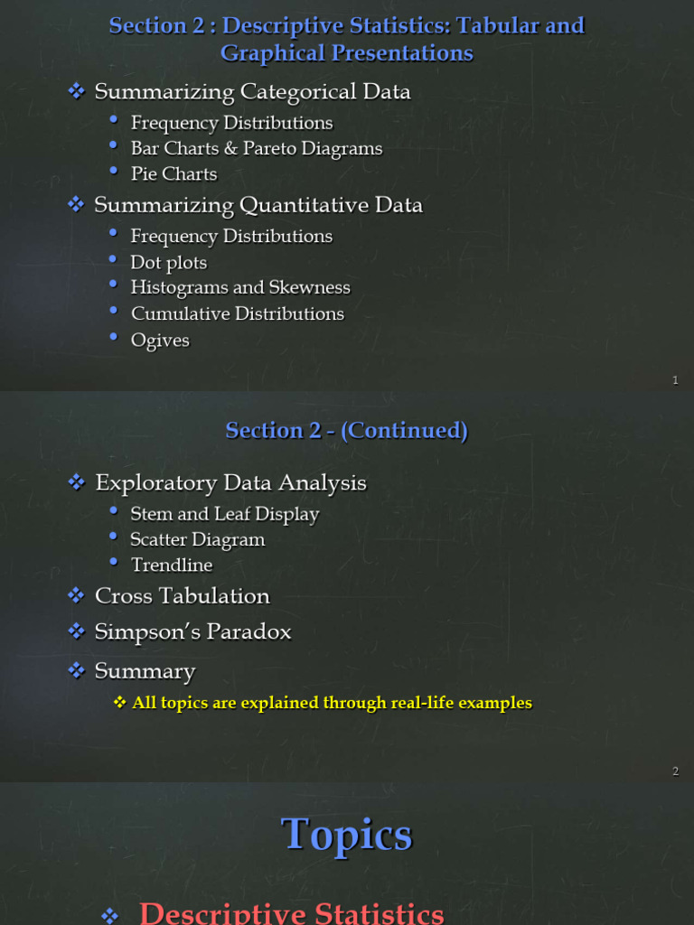 Part 2 - Descriptive Statistics | PDF | Histogram | Descriptive Statistics