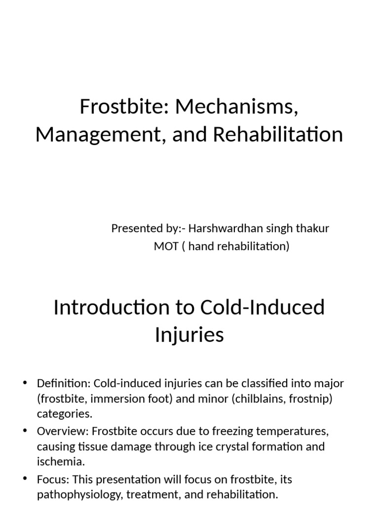 Frostbite: Causes, Treatment, and Rehab | PDF | Diseases And Disorders ...