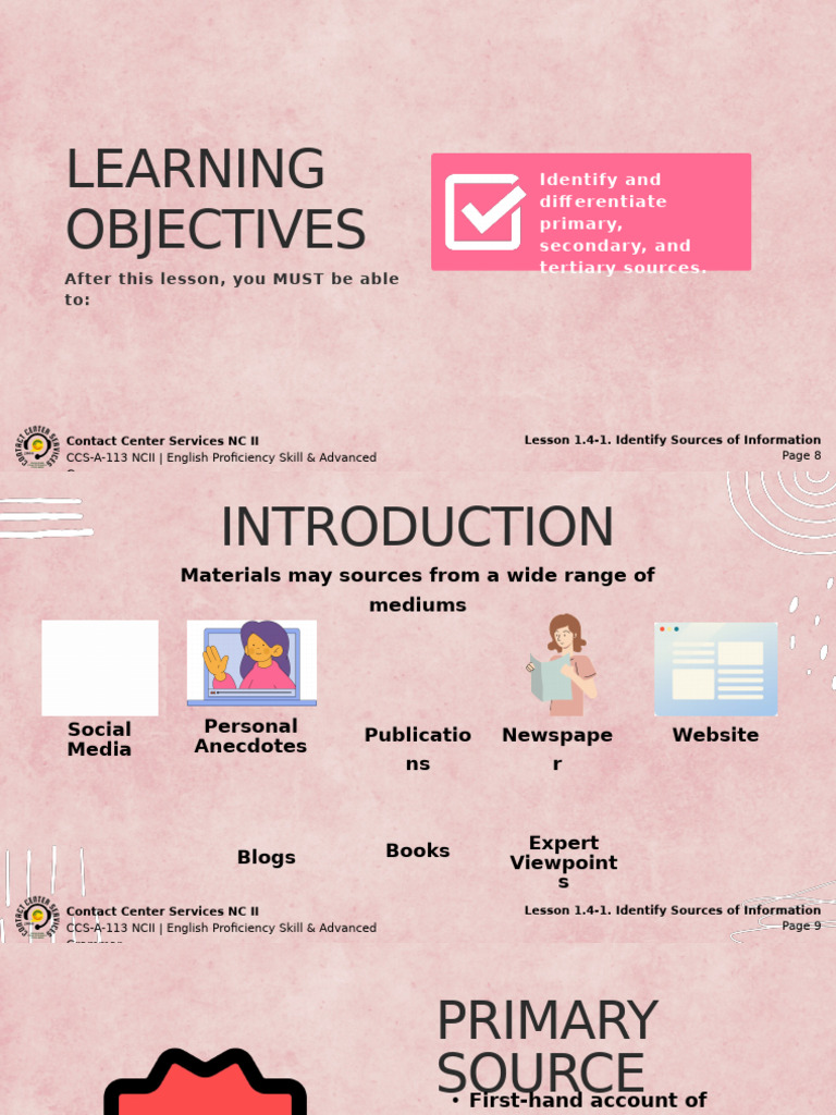 Ccs-A 113 Uc-1 Lo-4 Infosheet 1.4.1. | PDF | Communication | Human Communication
